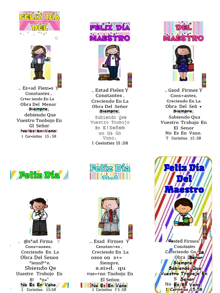 Señaladores Dia Del Maestro Por Patry | PDF