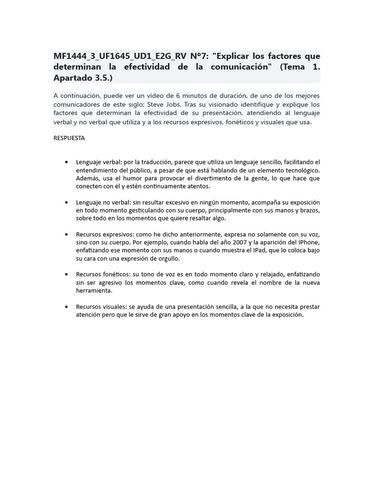 MF1444_3_UF1645_UD1_E2G_RV Nº7: "Explicar los factores que determinan ...