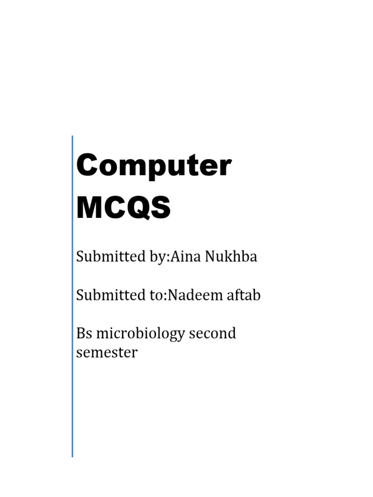 Computer Mcqs | PDF | Microsoft Power Point | Microsoft Word