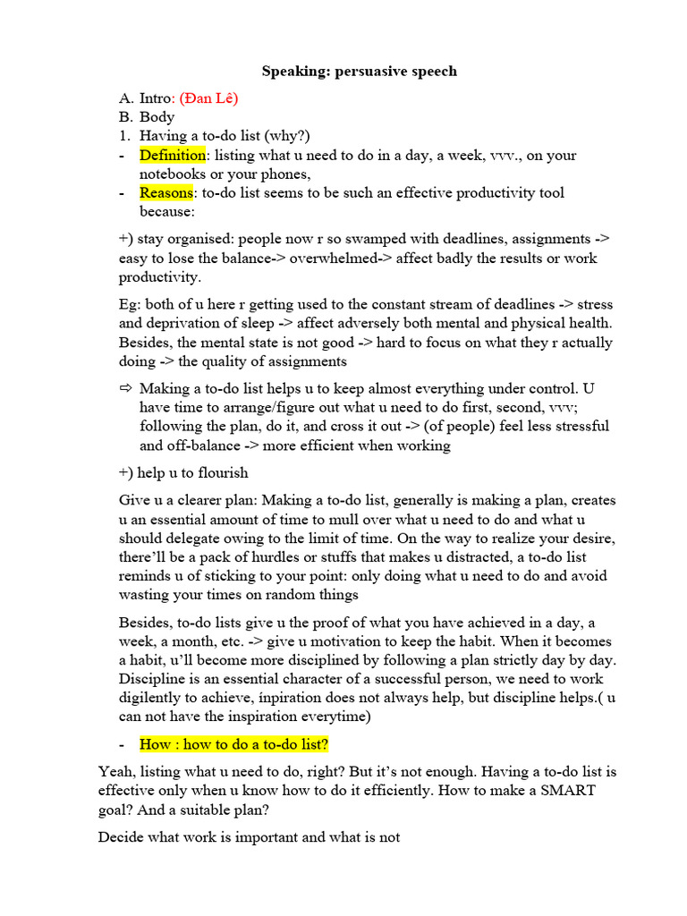 Speaking Assignment 2 Nn1 1 | PDF | Time Management | Professional Skills