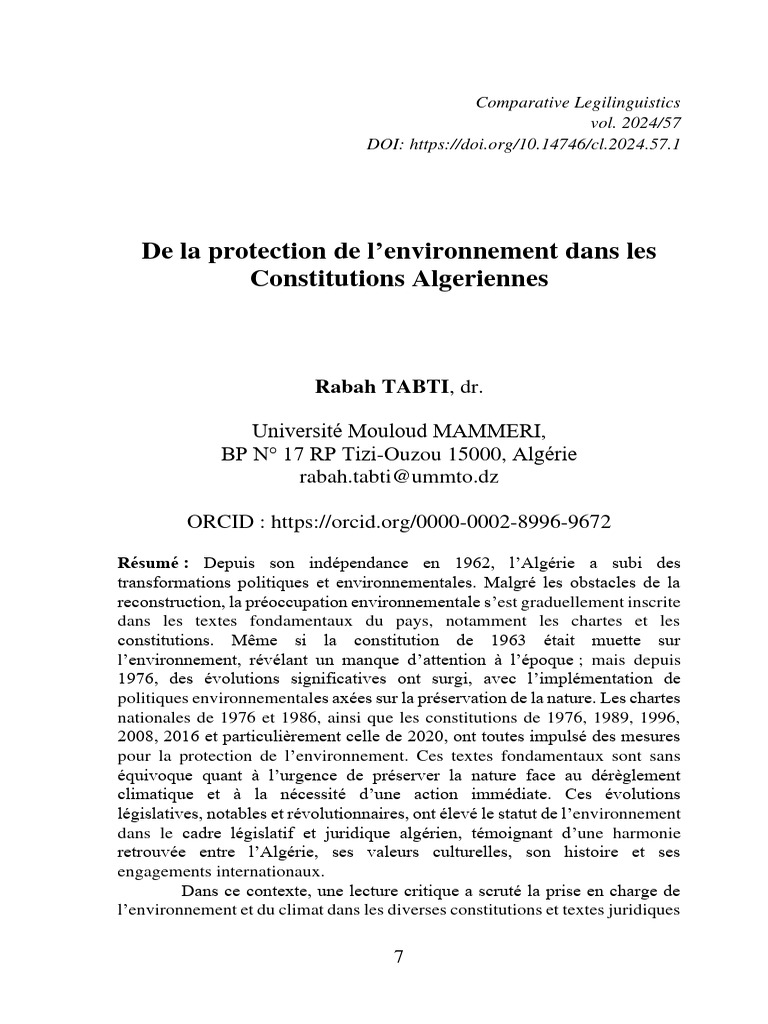 5 de La Protection de L'environnement Dans Les | PDF