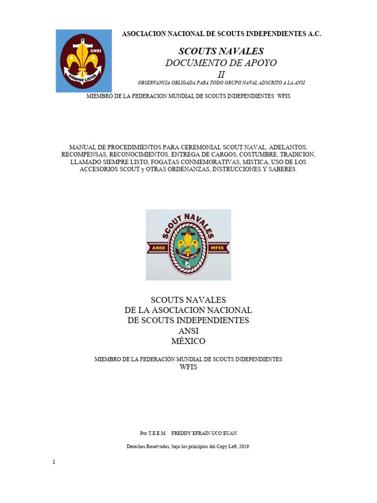 Manual de Procedimientos Generales para Los Scouts Navales 1 | PDF ...