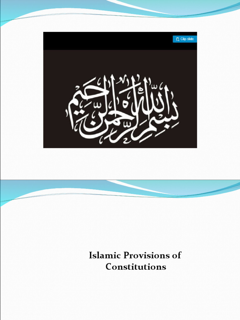 Islamic Provisions in Pakistan's Constitution | PDF | Constitution ...