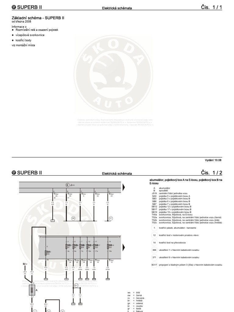 S0062190015-Základní Schéma - SUPERB II Od B | PDF