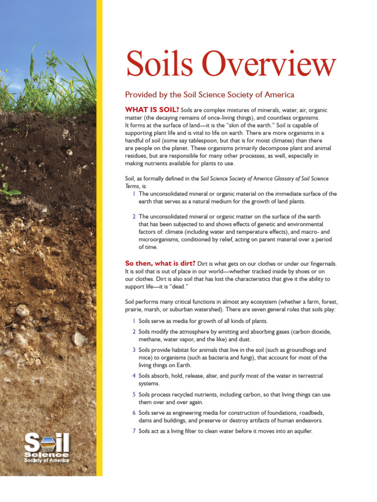 1.3 Soils Overview For Teachers 2020 | PDF | Soil | Natural Environment