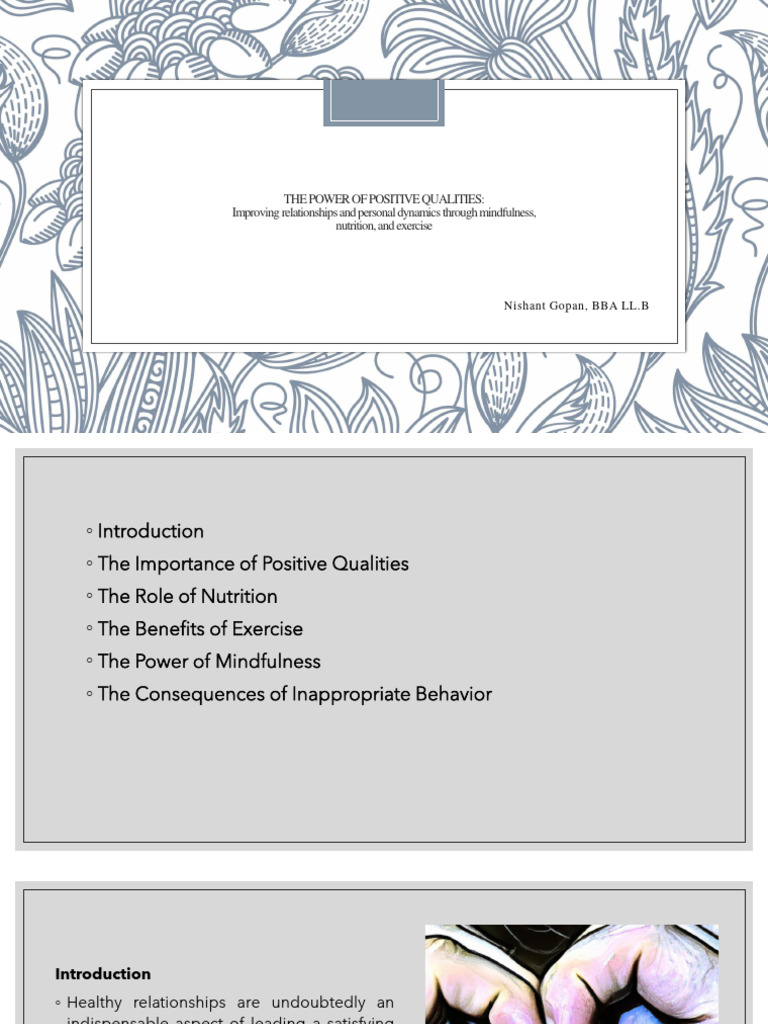 The Power of Positive Qualities | PDF | Mindfulness | Psychology