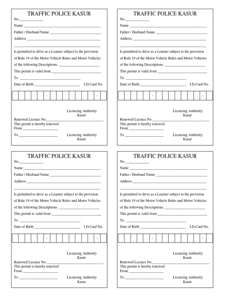 LP Card | PDF | Identity Document | Vehicles