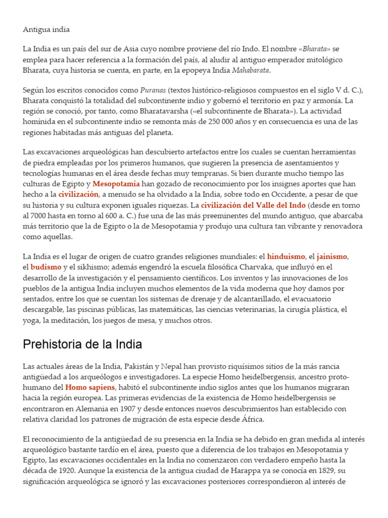 Historia y Logros de la Antigua India | PDF | Ciencias sociales