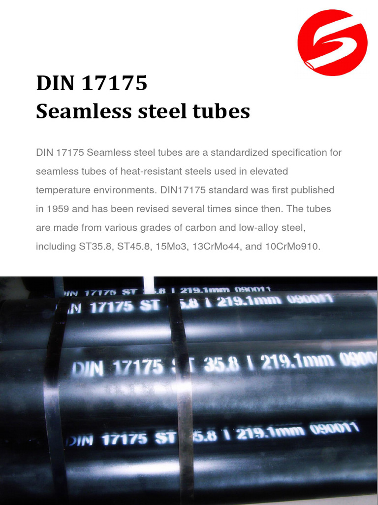 Din 17175 Seamless Steel Tubes | PDF | Pipe (Fluid Conveyance) | Heat Treating