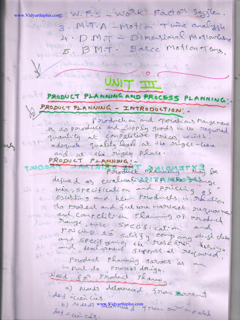 IE6605 PPC Unit 3 Notes | PDF | Home & Garden | Wellness