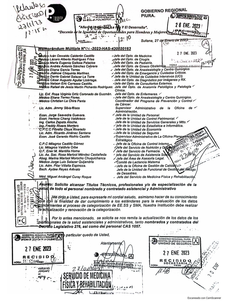 Memorándum Múltiple N01 | PDF