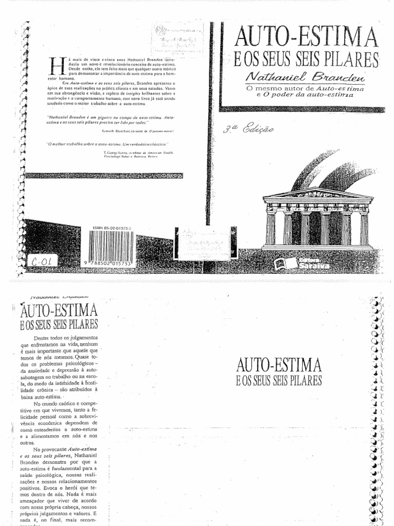 Auto-Estima e Os Seus Seis Pilares - Nathaniel Branden | PDF Auto-Estima e Os Seus Seis Pilares - Nathaniel Branden | PDF