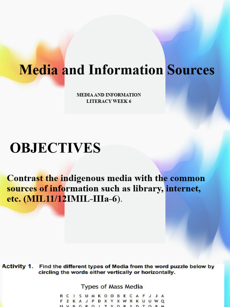 Media and Information Sources | PDF | Primary Sources | Traditional ...