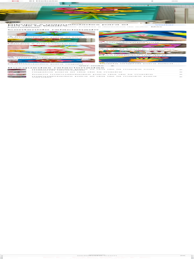 Manualidad Para El Dia De La Madre Búsqueda De Google Pdf