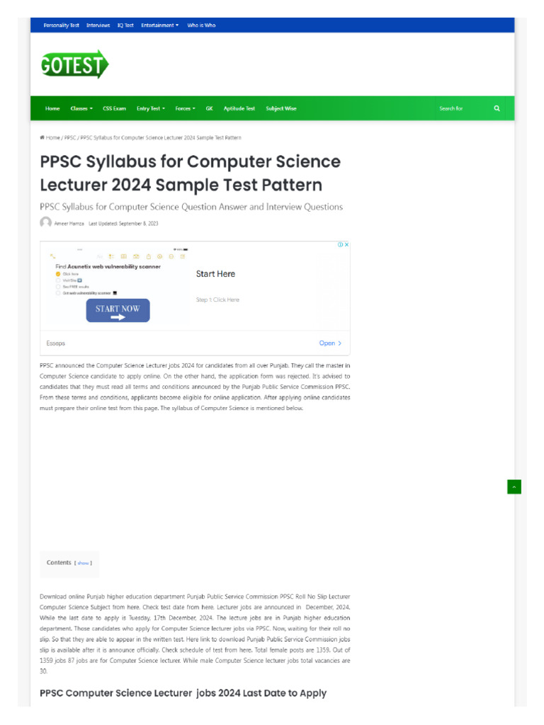 AAA Syllabus-Computer | PDF