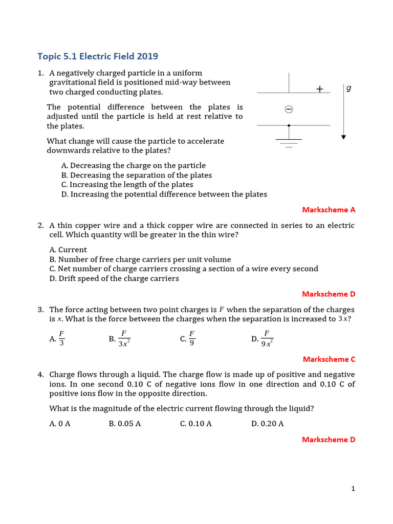 Electric Field Concepts and Problems | PDF | Electronvolt | Materials