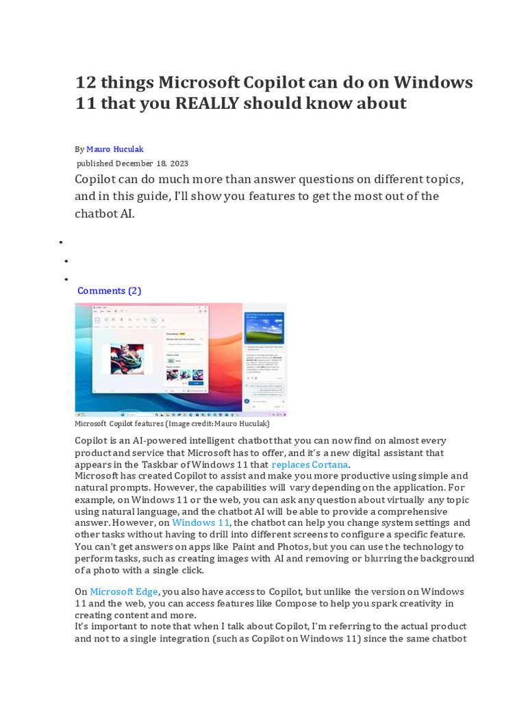 12 Things Microsoft Copilot Can Do On Windows 11 That You REALLY Should Know About | Download ...