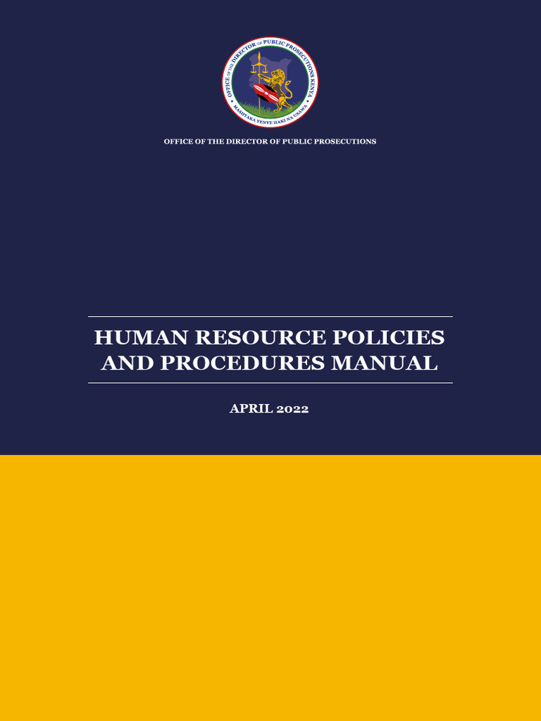 ODPP Human Resource Policies Manual | PDF | Prosecutor | Disability