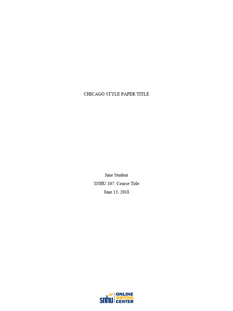 Chicago Style Paper Guidelines | PDF | Citation | Bibliography