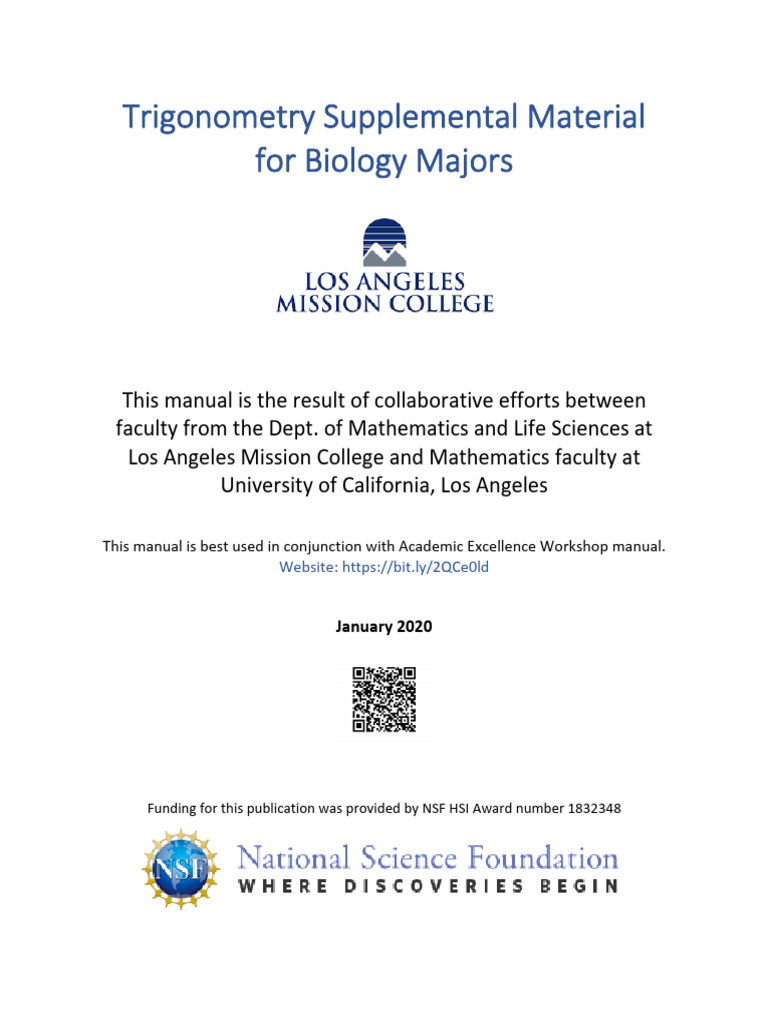 Trigonometry Manual Final | PDF | Circadian Rhythm | X Ray Crystallography