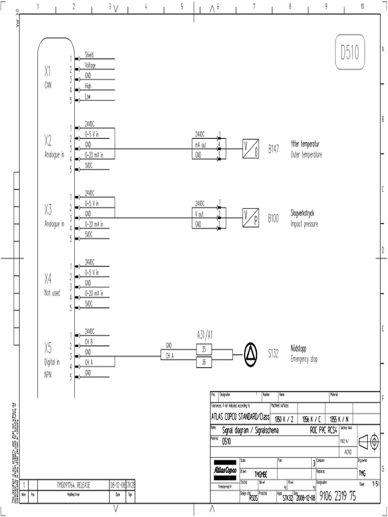 9106 2319 75 Signal Diagram | PDF