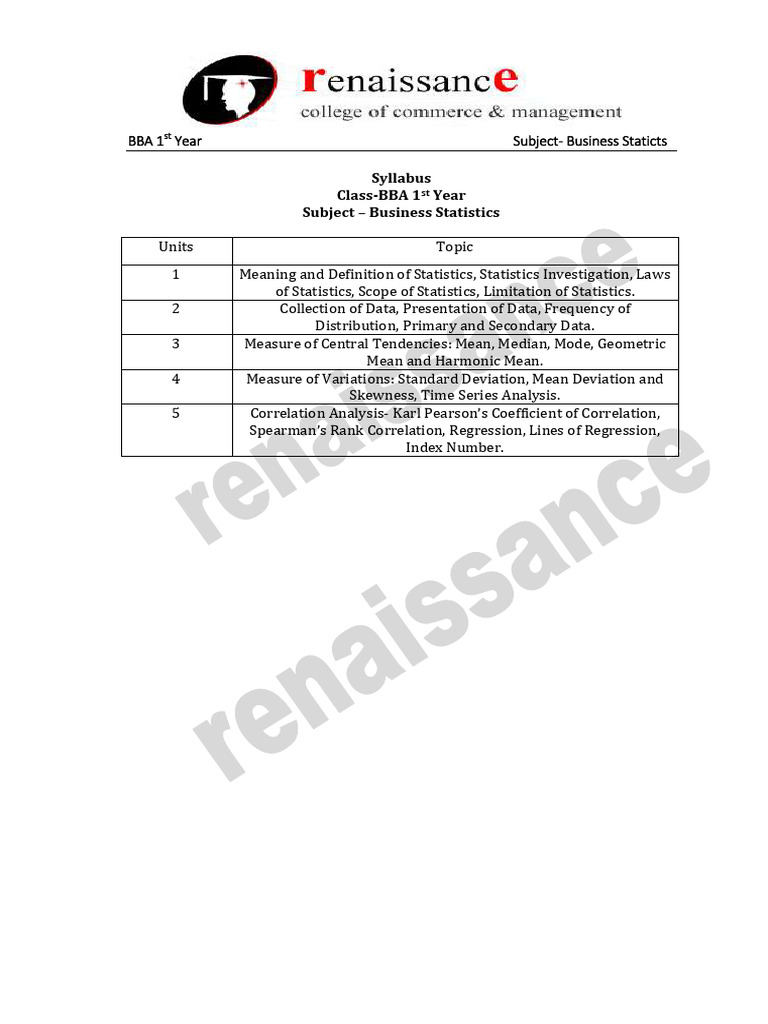 Business Statistics | PDF | Statistics | Mean