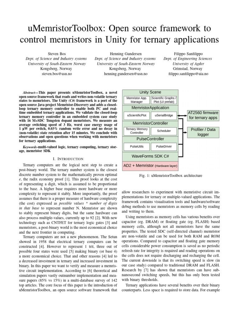 uMemristorToolbox_Open_source_framework | PDF | Computer Memory | Analog To Digital Converter