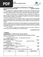 Sujets BEM Français 2025 | PDF | Algérie | Alger