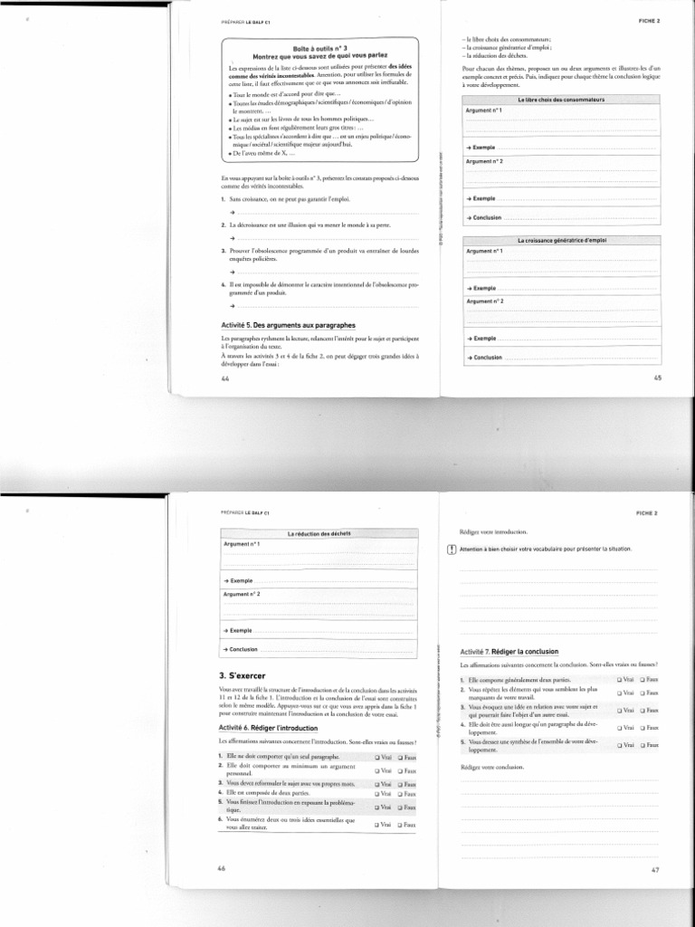 PREPARER DALF C1-C2 (Essai Argumenté - Suite) | PDF