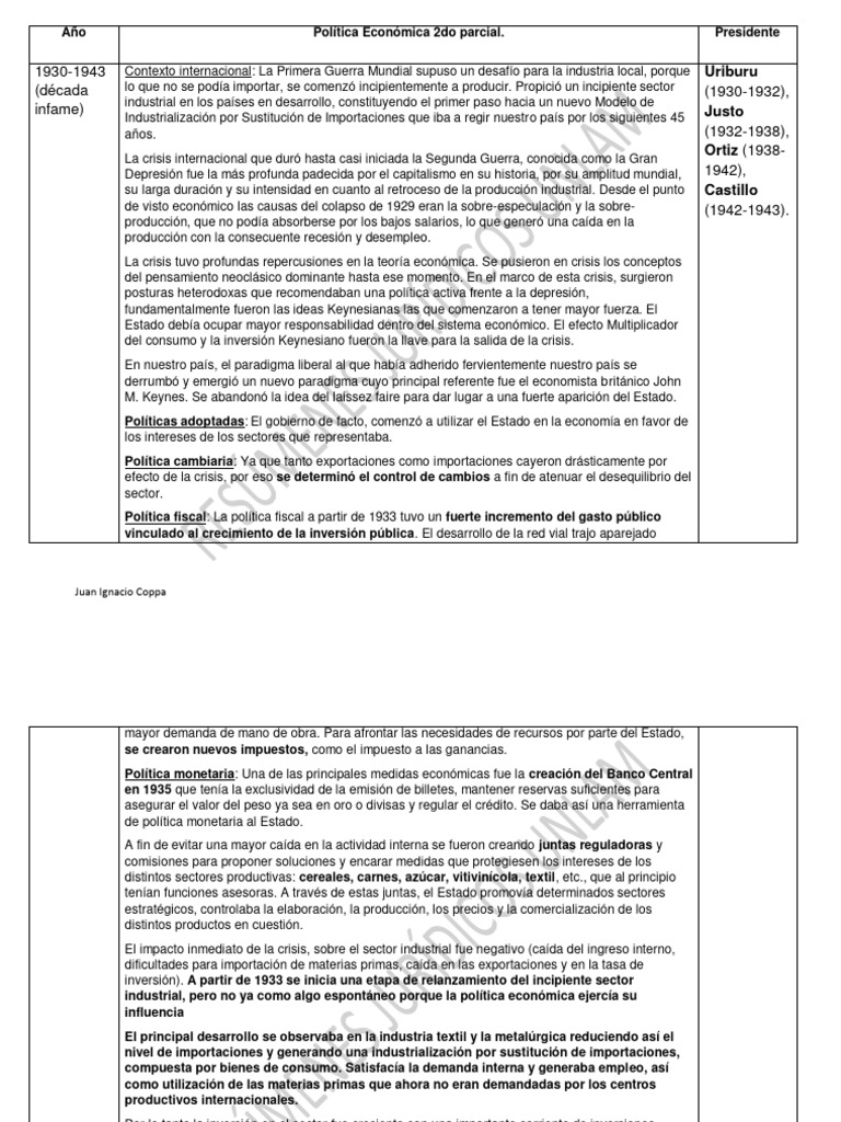 Politica Economica 2do Parcial | PDF | Inflación | La política fiscal