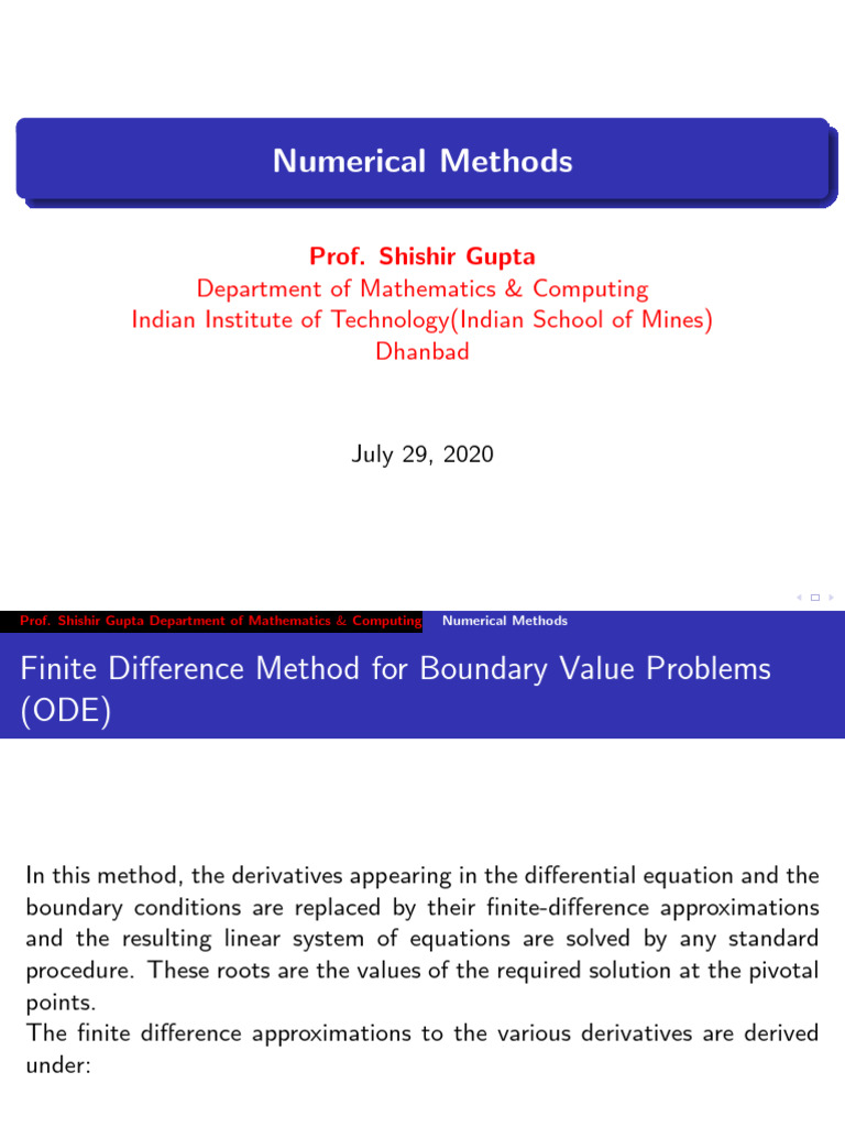 Numerical Methods 15 | PDF | Numerical Analysis | Finite Difference
