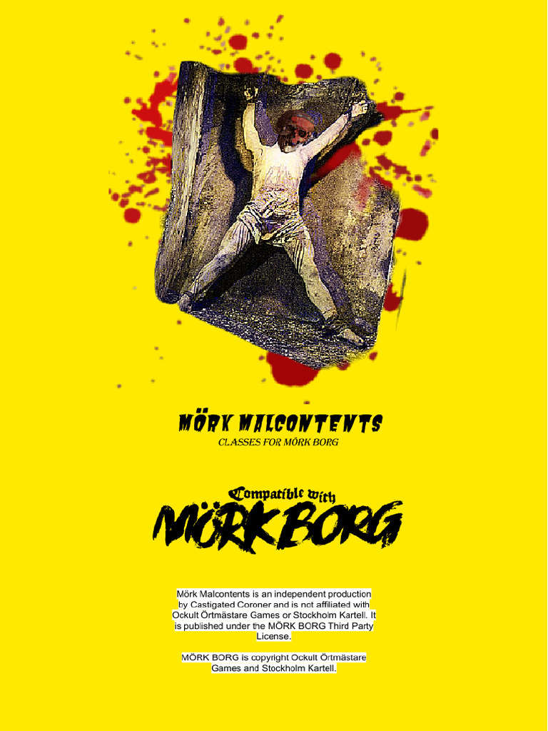 Mörk Malcontents - Classes For Mörk Borg | PDF