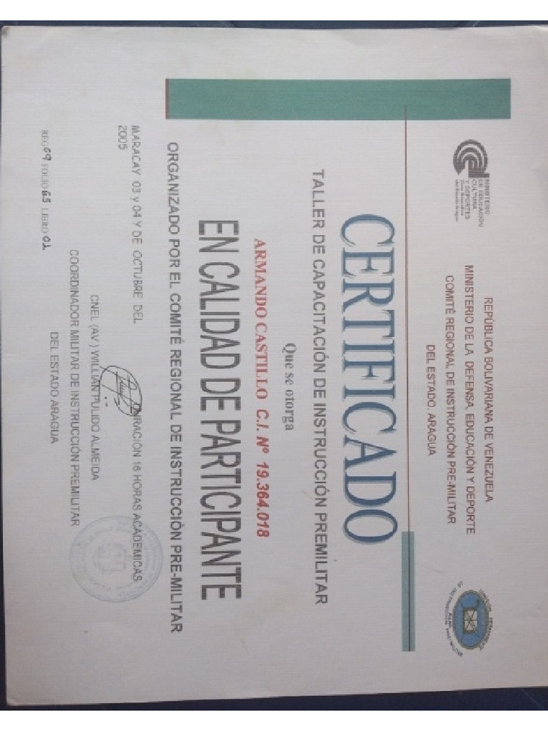 Certificados en PDF Armando | PDF