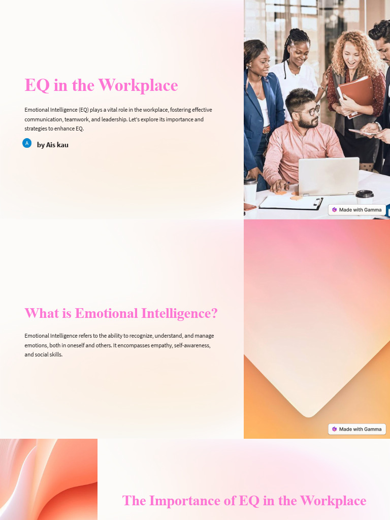 EQ in The Workplace | PDF | Emotional Intelligence | Leadership