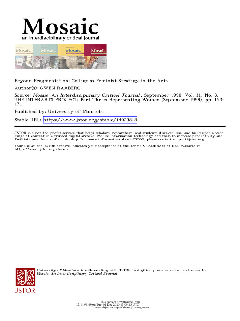 Beyond Fragmentation - Collage As A Feminist Strategy by Gwen Raaberg ...