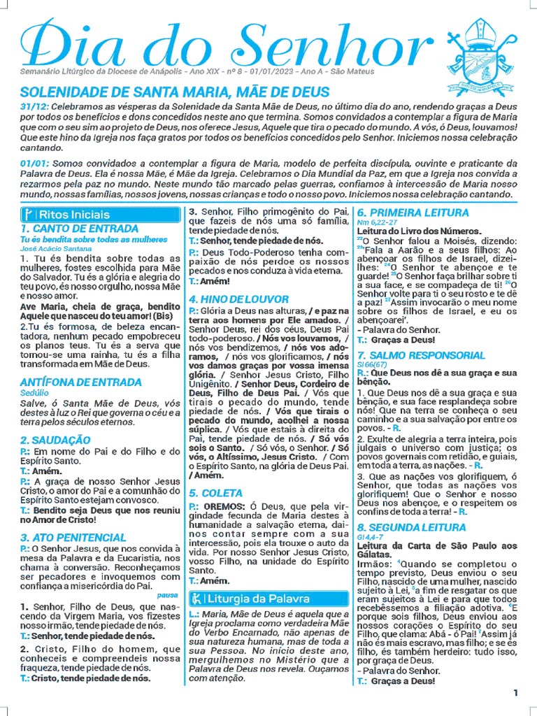 8 Solen. Santa Maria Mae de Deus | PDF