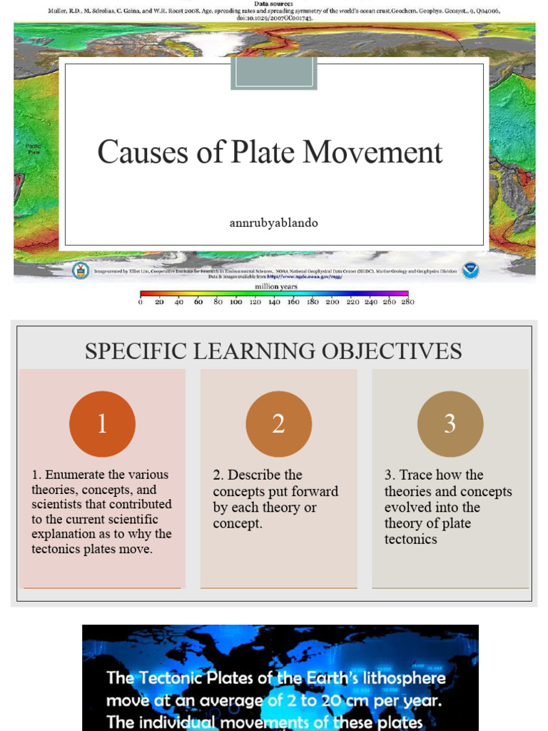 Causes of Plate Movement 1 | PDF | Plate Tectonics | Continent