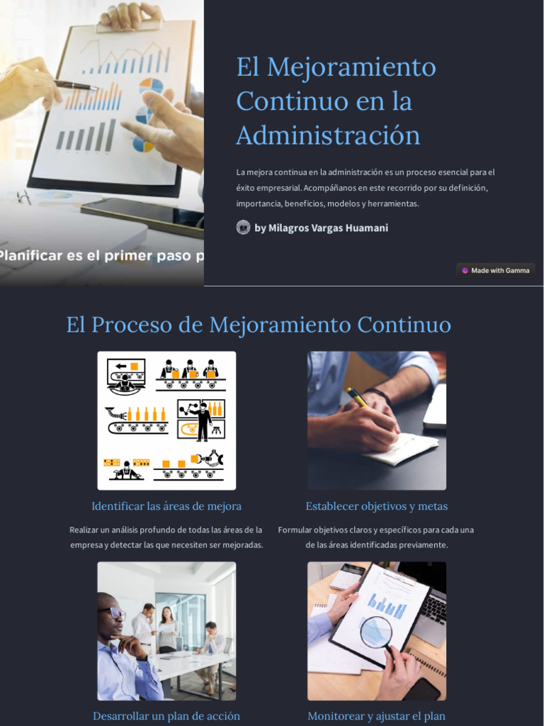 El Mejoramiento Continuo en La Administracion | PDF | Business | Lean Manufacturing