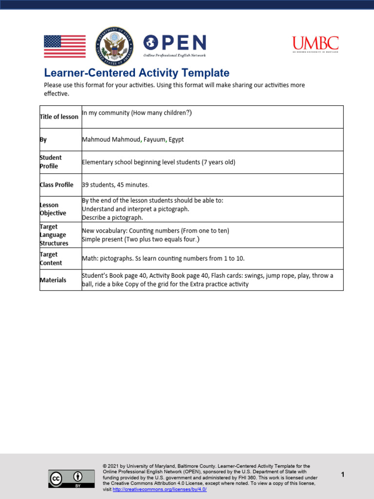 7.4assignment Learner Centered Activity Template | PDF | Learning ...