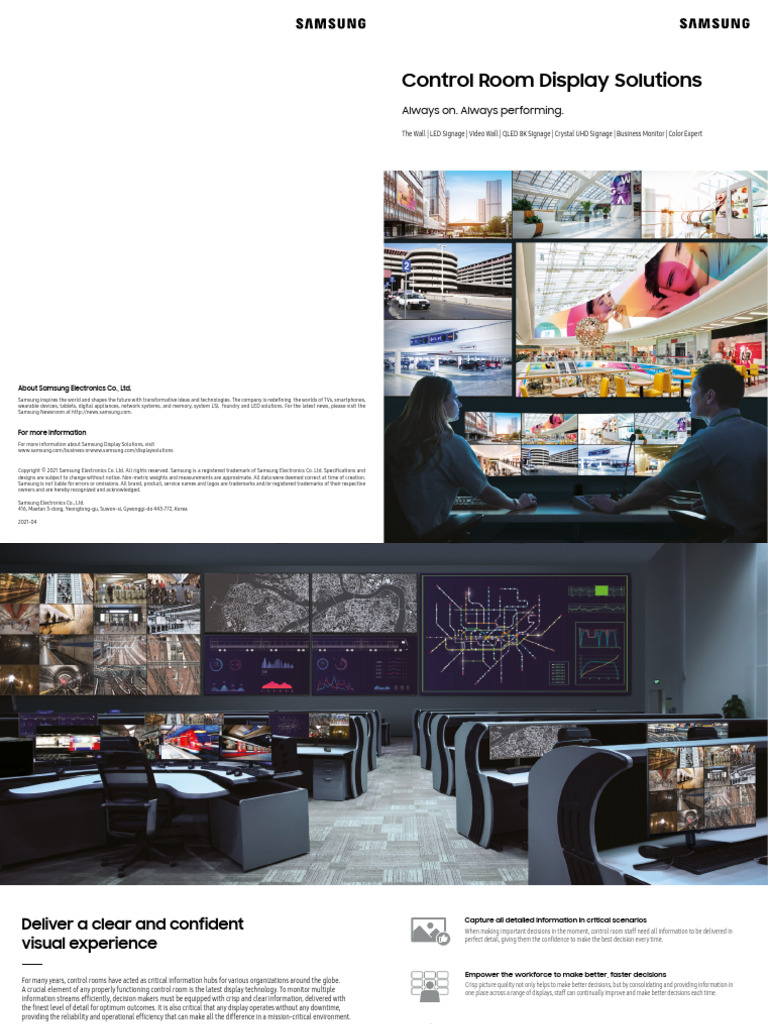 Samsung Control Room Display Solutions Catalog 210428 WEB | PDF ...