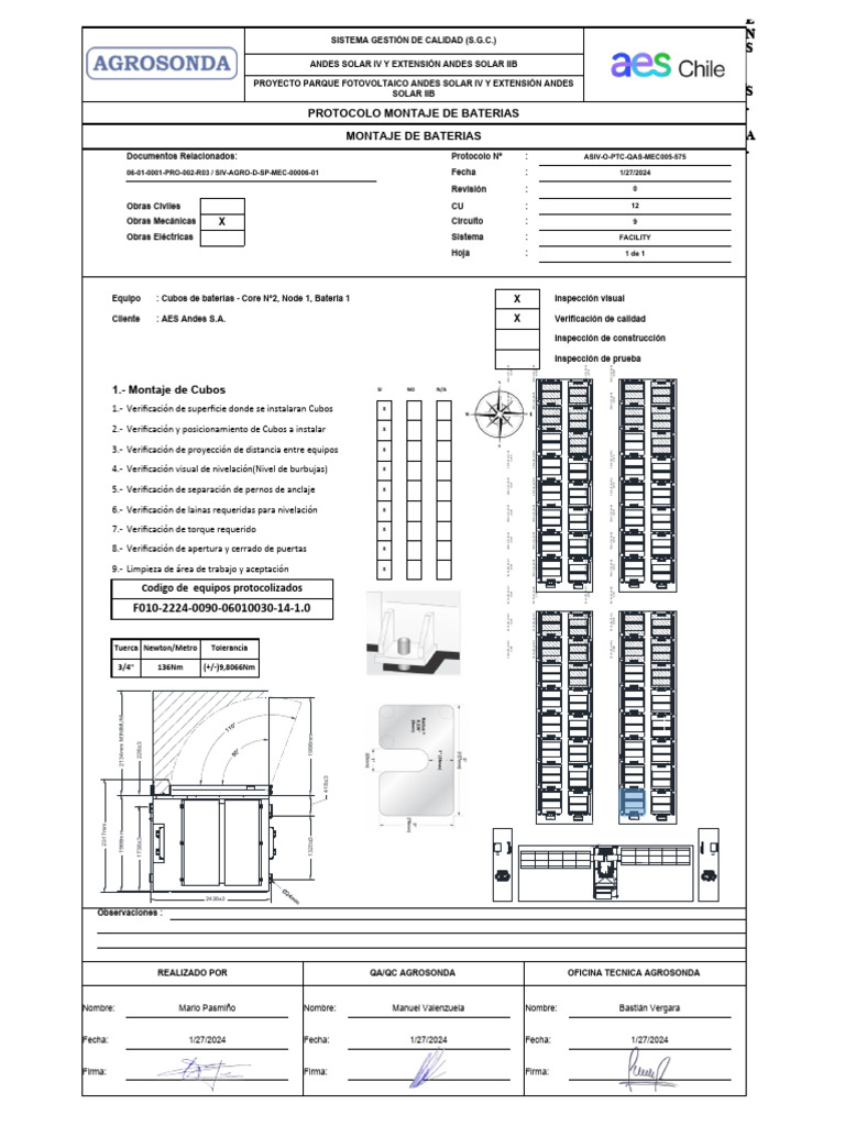 ASIV-O-PTC-QAS-MEC005-00N Montaje Baterias C2N1 CU12 | PDF