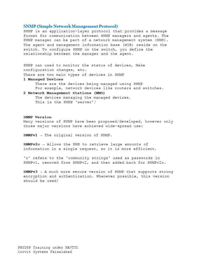 Lecture 48 SNMP | PDF