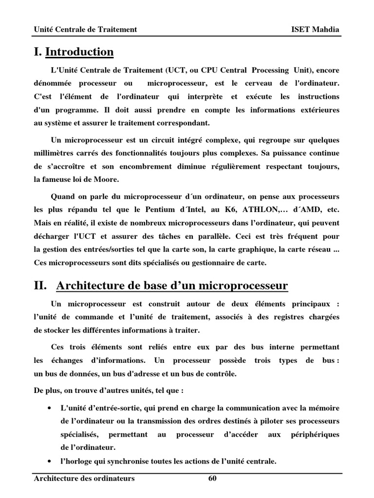 Chapitre 3 - Micro | PDF | Microprocesseur | Langage de programmation