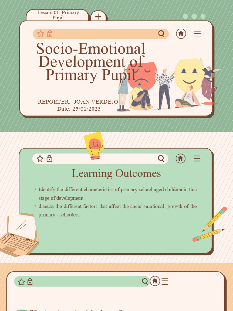 Socio Emotional Development of Primary Pupil | PDF | Self Concept ...