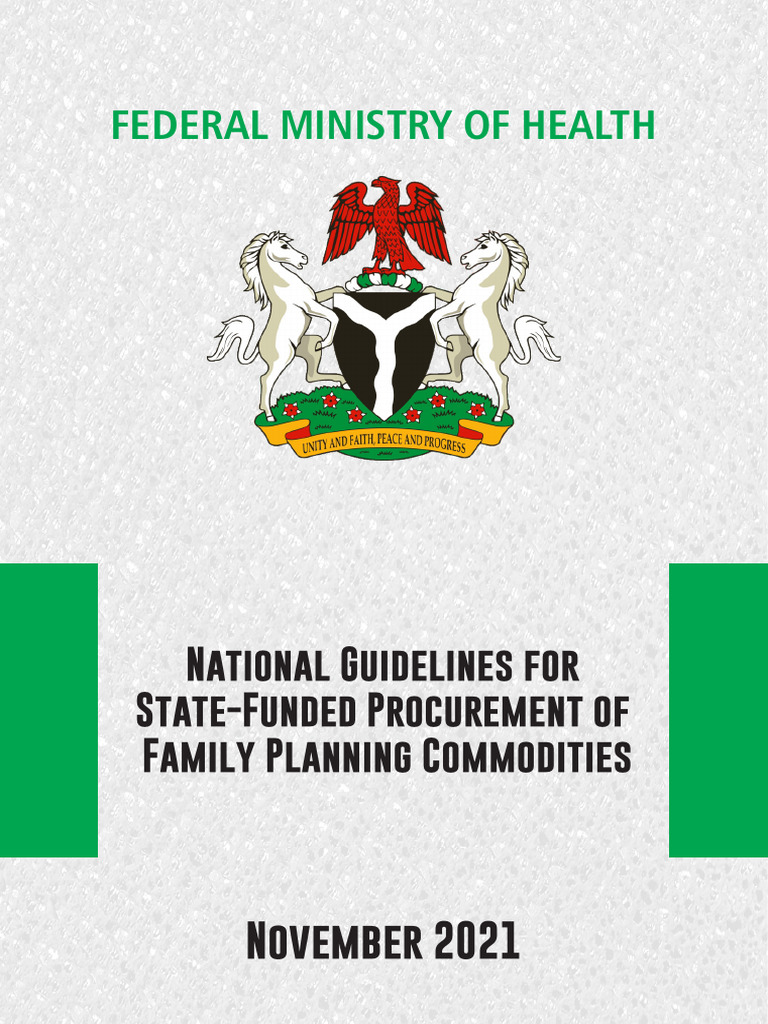 National Guidelines On State Funded Procurement For FP | PDF