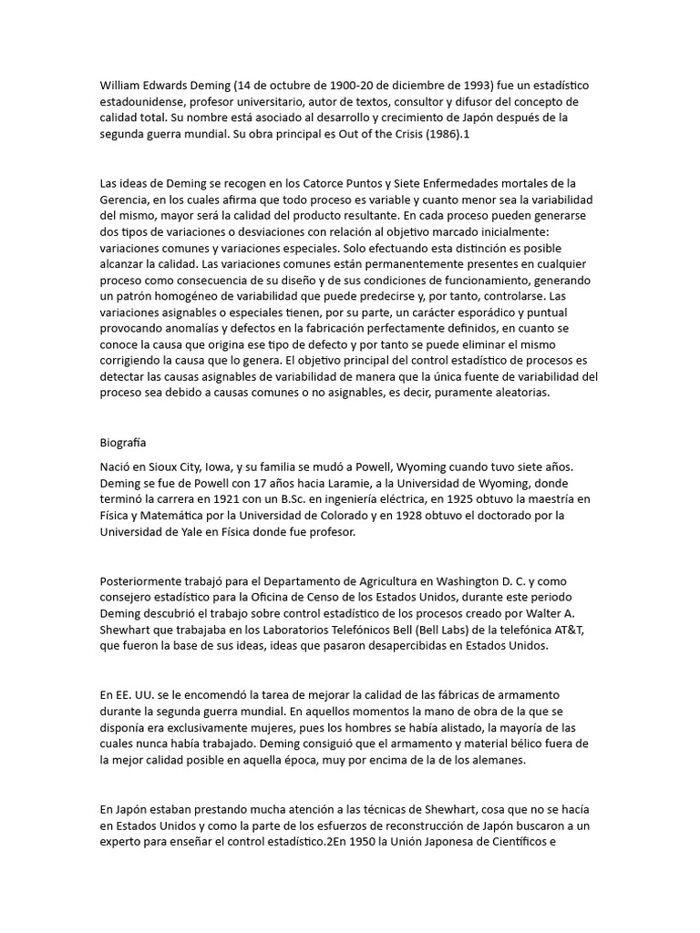 William Edwards Deming | PDF