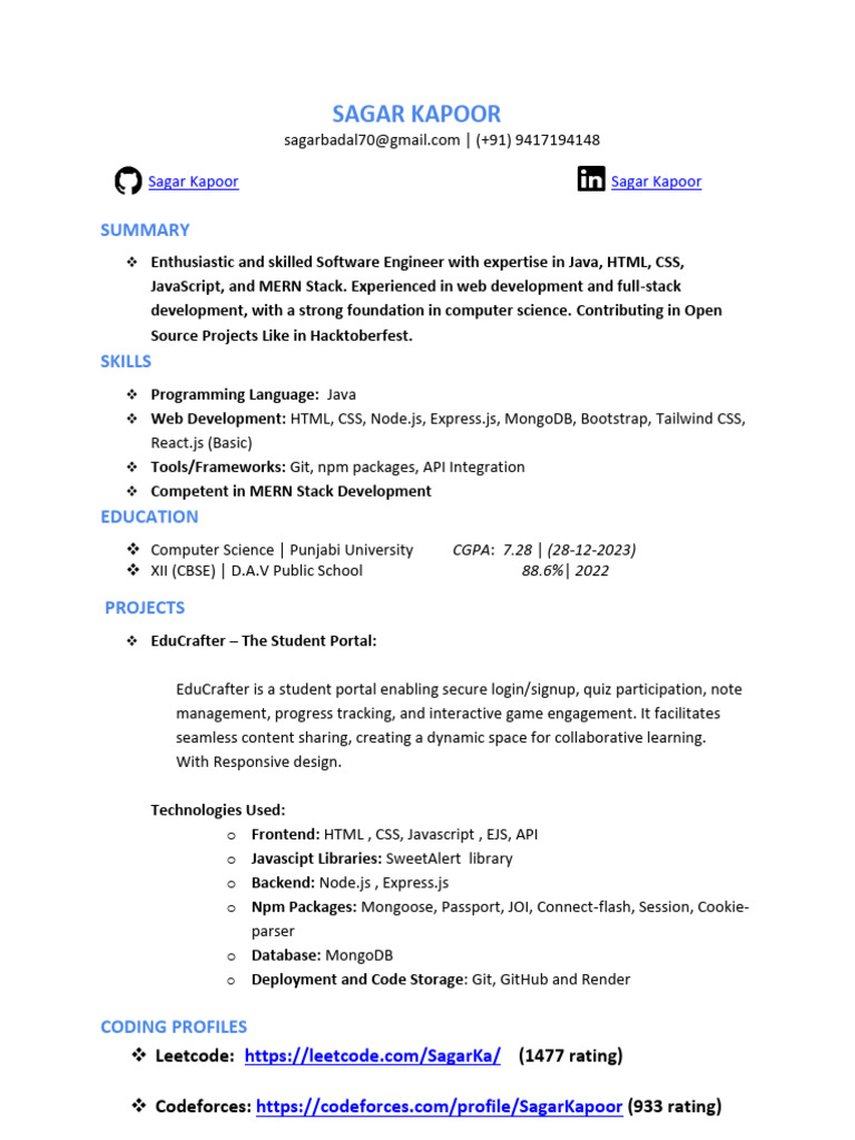 Sagar Kapoor | PDF | Art | Computers