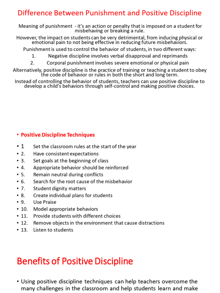 Positive Discipline Pdf Disciplines Reinforcement
