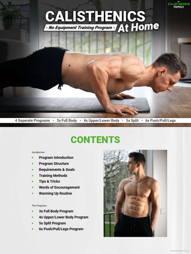 Calisthenics at Home Program by Calisthenics Family 3x Full Body | PDF