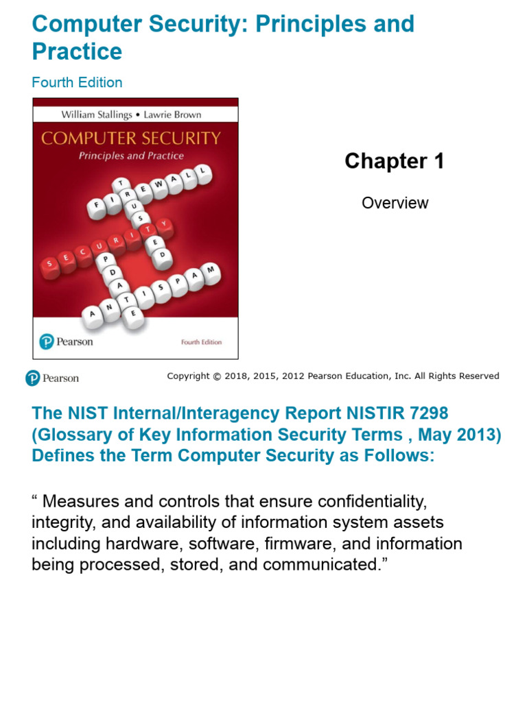 CH01-IS Principles | PDF | Threat (Computer) | Security